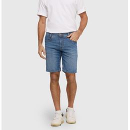Jeansbermudas MAC "Arne", Herren, Gr. 34, N-Gr, authentic mid blau used, Denim/Jeans, Obermaterial: 98% Baumwolle, 2% Elasthan, unifarben, schmal knielang, Jeans, im 5-Pocket-Style mit Stretch