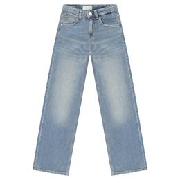 Gerade Jeans Cars Jeans "Denim MARA", M&auml;dchen, Gr. 13 (158), N-Gr, bleached used, Denim/Jeans, Obermaterial: 99% Baumwolle, 1% Elasthan, Abriebeffekte, Basic h&uuml;ftlang, Jeans, mit etwas weiterem Bein