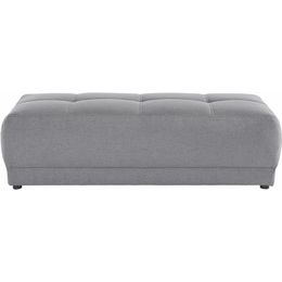 Hocker DOMO collection "Ava Bankhocker mit Federkernunterfederung, B/T 150/67cm", grau, B:150cm H:44cm T:67cm, Struktur (100% Polyester);Microfaser PRIMABELLE (100% Polyester);Kunstleder SOFTLUX;Struktur fein (100% Polyester), Hocker, Polsterhocker