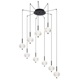 Globo LIGHTING LED Pendelleuchte "AIDA", schwarz, 1 Stk., Leuchten, H&auml;ngelampe/H&auml;ngeleuchte/Wohnzimmer/Esstisch/elegant, LED Pendelleuchte