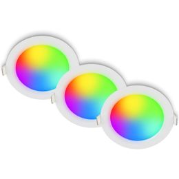 Briloner Leuchten LED Einbauleuchte "FUNGO COLOR 3945036", wei&szlig; matt, Leuchten