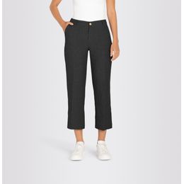Leinenhose MAC "NORA cropped", Damen, Gr. 46, N-Gr, schwarz, Web, Obermaterial: 100% Leinen, unifarben, 7/8-L&auml;nge, Hosen, Sommerhose temperaturausgleichend und angenehm auf der Haut