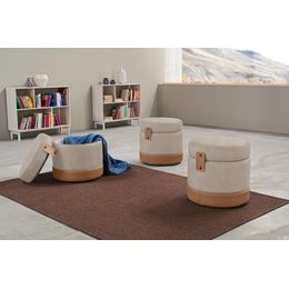Hocker Egoitaliano "Tonder, Designhocker als Blickfang mit tollen Details, B/T 50/50cm", grau (opal grau), B:50cm H:50cm T:50cm, Luxus-Micofaser Lederoptik (100% Polyester) ist ein neues technisches Gewebe mit einem visuellen und taktilen Aspekt, der dem Nubuk sehr nahe kommt, mit innovativen Eigenschaften. Seine au&szlig;erordentliche Weichheit kommt von einem exklusiven Produktionsprozess, der Unreinh