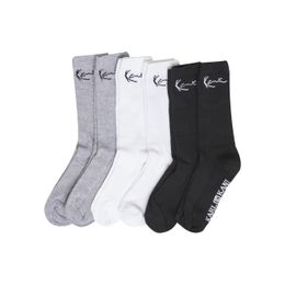 Basicsocken Karl Kani "Karl Kani Karl Kani Signature Socks (6 Pack)", Damen, Gr. 35-38, schwarz, grau, wei&szlig;, 70% Baumwolle, 22% Polyimid, 8% Elasthan, normal, Socken
