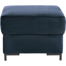 Hocker DOMO collection "Ledas B/T 62/62cm", blau, B:62cm H:42cm T:62cm, Hocker, Polsterhocker, in vielen Farben erh&auml;ltlich