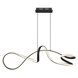 Globo LIGHTING H&auml;ngeleuchte "SWIRL", schwarz matt, H: 120cm, 1 Stk., Leuchten, H&auml;ngelampe Esszimmer-Leuchte Esstischleuchte Wohnzimmer, H&auml;ngeleuchte