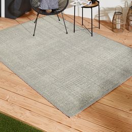 Teppich LUXOR living "Patio, LAGERR&Auml;UMUNG", grau (elfenbeinfarben), B:160cm H:3mm L:230cm, Kunstfaser, Teppiche, Teppich, Kurzflor, meliert, In- und Outdoor geeignet, f&uuml;r Balkon & Terrasse