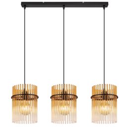 Globo LIGHTING H&auml;ngeleuchte "GORLEY", schwarz (amber), &Oslash; 20cm H: 140cm, 1 Stk., Leuchten, H&auml;ngelampe/Pendelleuchte/Esszimmer/Wohnzimmer/Esstisch, H&auml;ngeleuchte