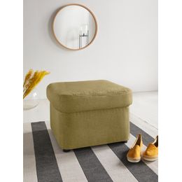 Hocker DOMO collection "Papenburg elegant und zeitlos, B/T 57/57cm", gr&uuml;n (gr&uuml;n, gelb), B:57cm H:41cm T:57cm, Luxus-Microfaser (100% Polyester);Struktur ( 90% Polyester, 10% Polyacryl);Microfaser PRIMABELLE (100% Polyester);Kunstleder SOFTLUX;Chenilleoptik (95% Polyester, 5% Polyamid);Webstoff (100% Polyester), Hocker, Polsterhocker, in gro&szlig;er Farbvielfalt