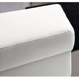 Hocker DOMO collection "Alisson zeitlos und bequem, B/T 59/59cn", wei&szlig;, B:59cm H:40cm T:59cm, Microfaser aus 100% Polyester;Softlux, das pflegeleichte Kunstleder aus 80% PVC, 18% Polyester und 2% Polyurethan;Luxus-Kunstleder;Strukturstoff aus 90% Polyester und 10% Polyacryl., Hocker, Polsterhocker