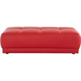 Hocker DOMO collection "Ava Bankhocker mit Federkernunterfederung, B/T 150/67cm", rot, B:150cm H:44cm T:67cm, Struktur (100% Polyester);Microfaser PRIMABELLE (100% Polyester);Kunstleder SOFTLUX;Struktur fein (100% Polyester), Hocker, Polsterhocker