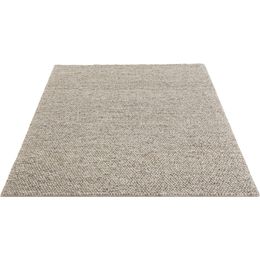 Wollteppich "Ainhoa, handgewebt, Wolle" Gr. 7, beige (sand), B:240cm H:12mm L:320cm, Kunstfaser, Wolle, LeGer Home by Lena Gercke, Teppiche, einfarbig, Wolle, Teppich, Wohnzimmer, Schlafzimmer, Esszimmer