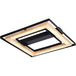 NOWA LED Deckenleuchte "RILAS", schwarz, 4 Stk., Leuchten, Deckenlampe, Bambus, Designleuchte, Wohnzimmer, LED Deckenleuchte