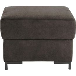 Hocker DOMO collection "Ledas B/T 62/62cm", grau, B:62cm H:42cm T:62cm, Hocker, Polsterhocker, in vielen Farben erh&auml;ltlich