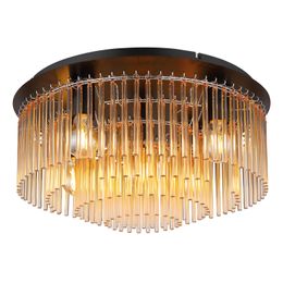Globo LIGHTING Deckenleuchte "GORLEY", amber, &Oslash; 50cm H: 25cm, 1 Stk., Leuchten, Deckenleuchte/Glasst&auml;be/Wohnzimmer/Esszimmer, Deckenleuchte