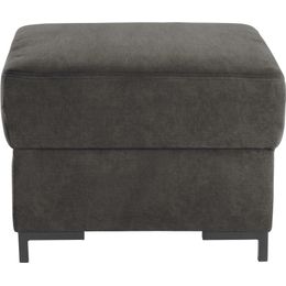 Hocker DOMO collection "Ledas B/T 62/62cm", grau (anthrazit), B:62cm H:42cm T:62cm, Hocker, Polsterhocker, in vielen Farben erh&auml;ltlich