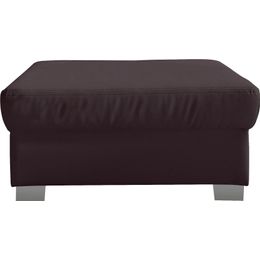 Hocker DOMO collection "Star B/T 90/60cm", braun (dunkelbraun), B:90cm H:41cm T:60cm, NaturLederBitte beachten Sie, dass Lederbez&uuml;ge mehr N&auml;hte aufweisen als Stoffbez&uuml;ge;Struktur (90% Polyester und 10% Polyacryl);Softlux-Kunstleder;Primabelle-Microfaser, Hocker, Polsterhocker