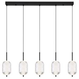 Globo LIGHTING H&auml;ngeleuchte "KURIUS", schwarz matt, 1, H: 120cm, 1 Stk., Leuchten, Schwarze H&auml;ngeleuchte mit Acryl klar, Memoryfunktion, LED 60W, H&auml;ngeleuchte