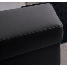Hocker DOMO collection "Alisson zeitlos und bequem, B/T 59/59cn", schwarz, B:59cm H:40cm T:59cm, Microfaser aus 100% Polyester;Softlux, das pflegeleichte Kunstleder aus 80% PVC, 18% Polyester und 2% Polyurethan;Luxus-Kunstleder;Strukturstoff aus 90% Polyester und 10% Polyacryl., Hocker, Polsterhocker