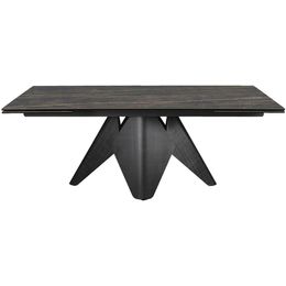 Esstisch Home Affaire "Tangularis", schwarz, schwarz, schwarz, H:77cm T:90cm, Tische, Esstisch