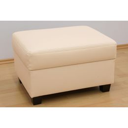 Hocker DOMO collection "Norma perfekte Erg&auml;nzung, Hocker B/T 70/55cm", beige (creme), B:70cm H:42cm T:55cm, Mosel Struktur (100% Polyester);Kunstleder SOFTLUX;Microfaser-PRIMABELLE (100% Polyester);NaturLEDER in Sitz und R&uuml;cken. Korpus in passendem Kunstleder SOFTLUX bezogen;Struktur (90% Polyester, 10% Polyacryl), Hocker, Polsterhocker