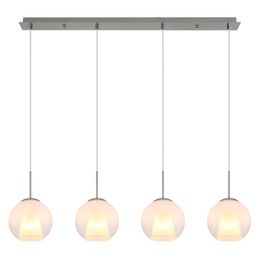 Globo LIGHTING H&auml;ngeleuchte "BARRY", nickel matt, 4, H: 120cm, 1 Stk., Leuchten, H&auml;ngelampe/Pendelleuchte/Esszimmer/Wohnzimmer/Esstisch, H&auml;ngeleuchte