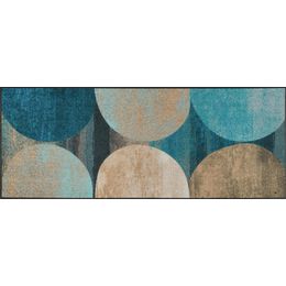 L&auml;ufer "Galaxia" Gr. 19, blau, B:75cm H:7mm L:190cm, Kunstfaser, wash+dry by Kleen-Tex, Teppiche, L&auml;ufer, Schmutzfangl&auml;ufer, rutschhemmend, waschbar, ideal in Diele & Flur