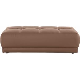 Hocker DOMO collection "Ava Bankhocker mit Federkernunterfederung, B/T 150/67cm", braun (espresso), B:150cm H:44cm T:67cm, Struktur (100% Polyester);Microfaser PRIMABELLE (100% Polyester);Kunstleder SOFTLUX;Struktur fein (100% Polyester), Hocker, Polsterhocker