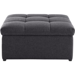 Sitzhocker DOMO collection "Lagoa moderne Steppung im Sitz, elegant und zeitlos, B/T 87/87cm", grau (anthrazit), B:87cm H:40cm T:87cm, Hocker, Sitzhocker, in gro&szlig;er Farbauswahl