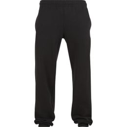 Jogginghose Urban Classics "Urban Classics Basic Loose Sweatpants", Herren, Gr. L, US-Gr&ouml;&szlig;en, schwarz, 80% Baumwolle, 20% Polyester, unifarben, loose fit, Hosen Jogginghose