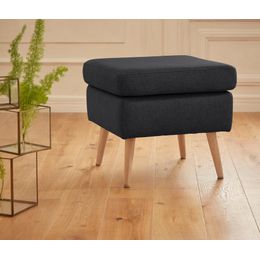 Polsterhocker Home Affaire "Sallito", schwarz, B:52cm H:49cm T:52cm, Struktur Hahnentritt (67% Polypropylen, 33% Polyester);Samtoptik (100% Polyester);Fellimitat (100% Polyester);Samtcord (92% Polyester, 8% Polyamid);Struktur (100% Polyester);Struktur fein (100% Polyester), Hocker, Polsterhocker, die kleinere Version von "Salla", in 6 Bezugsqualit&auml;ten