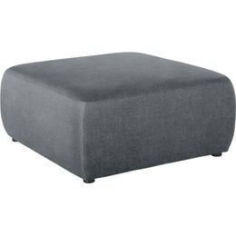 Hocker DOMO collection "Cesena modern, zeitlos und bequem", grau (steel), B:88cm H:39cm T:88cm, Hocker, Polsterhocker