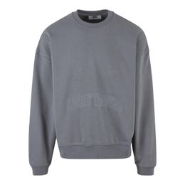 Rundhalspullover DEF "DEF DEF Trust Issues Pullover", Herren, Gr. M, stormy weather, 80% Baumwolle, 20% Polyester, unifarben, normal, Rundhals, Pullover Rundhalspullover