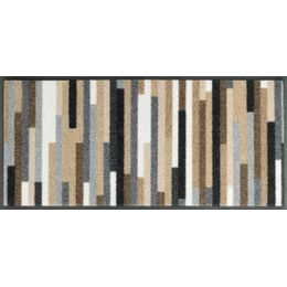 Fu&szlig;matte "Mikado Stripes", beige (natur), B:35cm H:7mm L:75cm, Kunstfaser, wash+dry by Kleen-Tex, Teppiche, Schmutzfangl&auml;ufer, Schmutzfangl&auml;ufer, modernes Streifen Design, rutschhemmend, waschbar