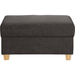 Hocker DOMO collection "Incanto B/T 85/62cm", braun (espresso), B:85cm H:45cm T:62cm, Hocker, Polsterhocker