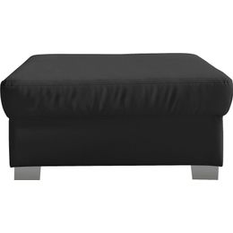 Hocker DOMO collection "Star B/T 90/60cm", schwarz, B:90cm H:41cm T:60cm, NaturLederBitte beachten Sie, dass Lederbez&uuml;ge mehr N&auml;hte aufweisen als Stoffbez&uuml;ge;Struktur (90% Polyester und 10% Polyacryl);Softlux-Kunstleder;Primabelle-Microfaser, Hocker, Polsterhocker