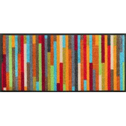 Fu&szlig;matte "Mikado Stripes", bunt, B:35cm H:7mm L:75cm, Kunstfaser, wash+dry by Kleen-Tex, Teppiche, Schmutzfangl&auml;ufer, Schmutzfangl&auml;ufer, modernes Streifen Design, rutschhemmend, waschbar