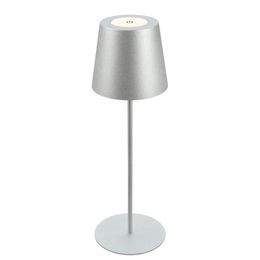Briloner Leuchten LED Au&szlig;en-Tischleuchte "Coloris", silber (silberfarben), Leuchten