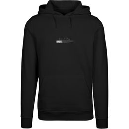 Kapuzensweatshirt MisterTee "MisterTee Herren Become the Change Butterfly 2.0 Hoody", Herren, Gr. L, schwarz, 65% Baumwolle, 35% Polyester, bedruckt, Sweatshirts