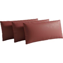 Sit & More Sofakissen SIT & MORE "Vanity Leder", merlot, B:60cm H:30cm T:12cm, Leder, Polsterauflagen, Sofakissen