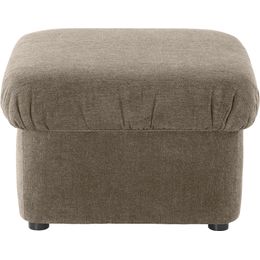 Hocker DOMO collection "Pegnitz B/T 60/60cm", braun (schlamm), B:60cm H:40cm T:60cm, 95% Polyester, 5% Nylon, Hocker, Polsterhocker