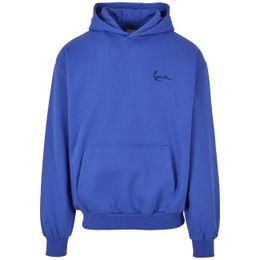 Sweatjacke Karl Kani "Karl Kani Herren KM231-046-1KK Chest Signature OS Hoodie blue", Herren, Gr. S, blau, 80% Baumwolle, 20% Polyester, unifarben, Sweatjacken Sweatjacke