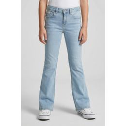 Schlagjeans Calvin Klein Jeans "FLARE ANDREW BLUE WASH", M&auml;dchen, Gr. 14 (164), N-Gr, andrew wash, Denim/Jeans, Obermaterial: 100% Baumwolle, unifarben, regular fit lang, Jeans, Regular fit f&uuml;r Kinder mit praktischen Taschen