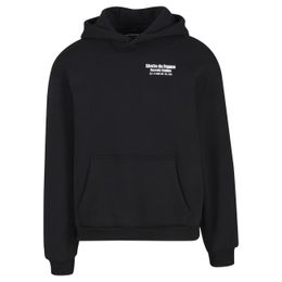Kapuzensweatshirt "Upscale by Mister Tee Ghetto de France Fluffy Hoody", Herren, Gr. L, schwarz, 100% Baumwolle, UPSCALE BY MISTER TEE, bedruckt, Sweatshirts