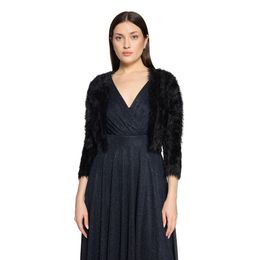 Strickjacke Vera Mont "Damen mit Struktur", Damen, Gr. L, schwarz, Strick, Obermaterial: 70% Polyamid, 19% Viskose, 11% Polyester, figurumspielend normal, V-Ausschnitt, Strickjacken Strickjacke, Struktur