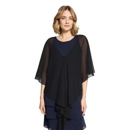 Multifunktionstuch Vera Mont "Damen mit Volant", Damen, Gr. L, schwarz, Chiffon, Polyester, festlich, Modet&uuml;cher Multifunktionstuch, Nahtf&uuml;hrung