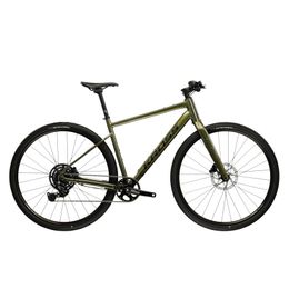 Gravelbike KROSS "KROSS Gravelbike Esker 1.0 28" gr&uuml;n 9 G&auml;nge Kollektion 2026" Gr. 43, gr&uuml;n, schwarz, Fahrr&auml;der, Herren, 43cm, 28 Zoll (71,12cm) hinten: 28 Zoll (71,12cm)