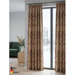 Vorhang Adam "Bio Bel" Gr. 1, gelb (curry), B:145cm H:145cm, Jacquard, Baumwolle (Bio-Baumwolle), Gardinen, aus 100% Bio-Baumwolle