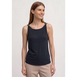 Tr&auml;gertop Street One, Damen, Gr. 34, shadowed navy, Stoff, 95% Viskose, 5% Elasthan, unifarben, normal normal, U-Boot-Ausschnitt, abgesteppt, Tops Tr&auml;gertop, aus elastischem Materialmix