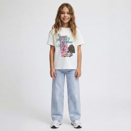 Gerade Jeans Cars Jeans "Denim MARA", M&auml;dchen, Gr. 13 (158), N-Gr, super bleached, Denim/Jeans, Obermaterial: 99% Baumwolle, 1% Elasthan, Abriebeffekte, Basic h&uuml;ftlang, Jeans, mit etwas weiterem Bein